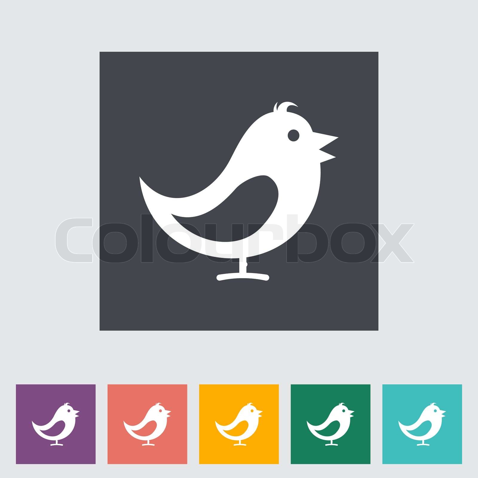 Bird Flat Icon Stock Vector Colourbox