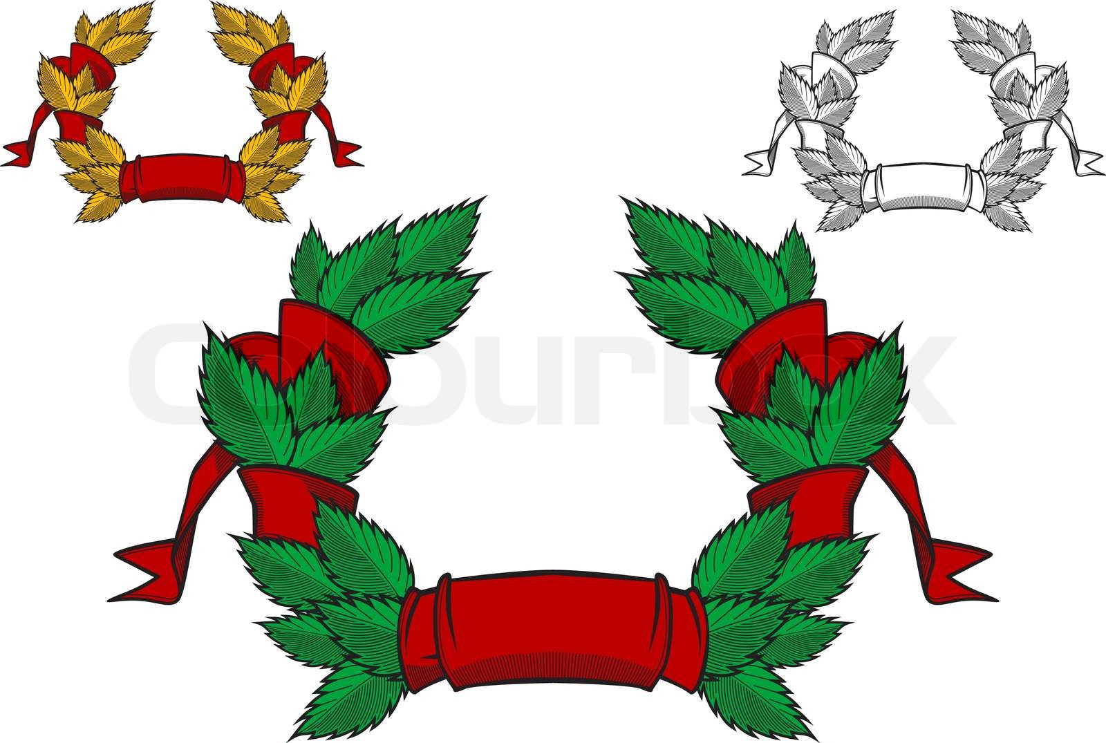 Coat of arms with ribbons | Stock vector | Colourbox