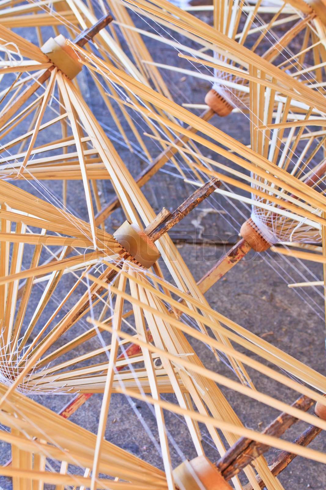Handmade Umbrella frames | Stock image | Colourbox