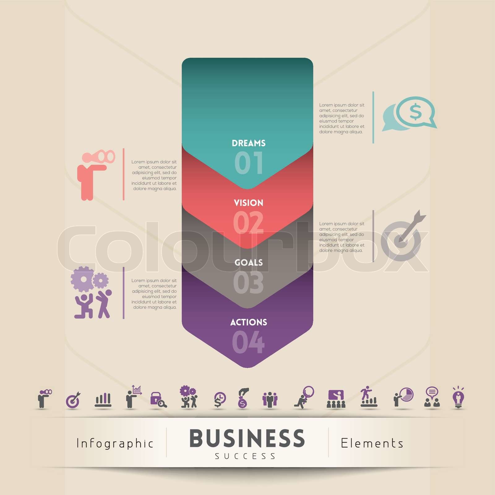 Business Strategy Concept Graphic Element | Stock vector | Colourbox