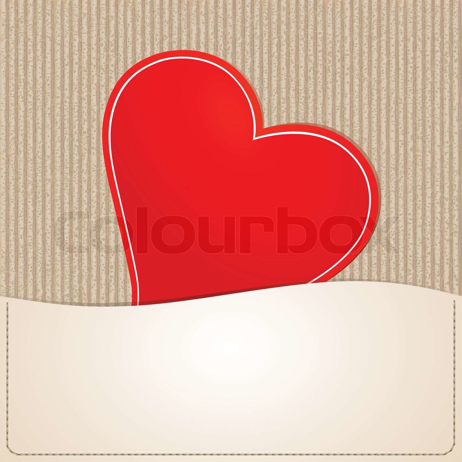 Paper red heart | Stock vector | Colourbox