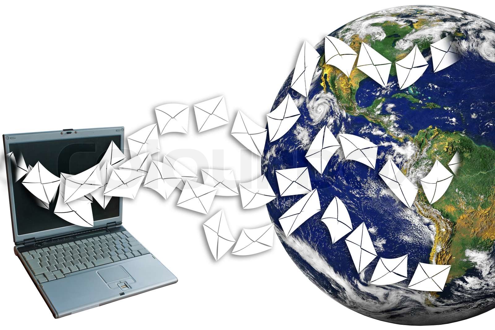 Laptops sende mail | Stock foto | Colourbox