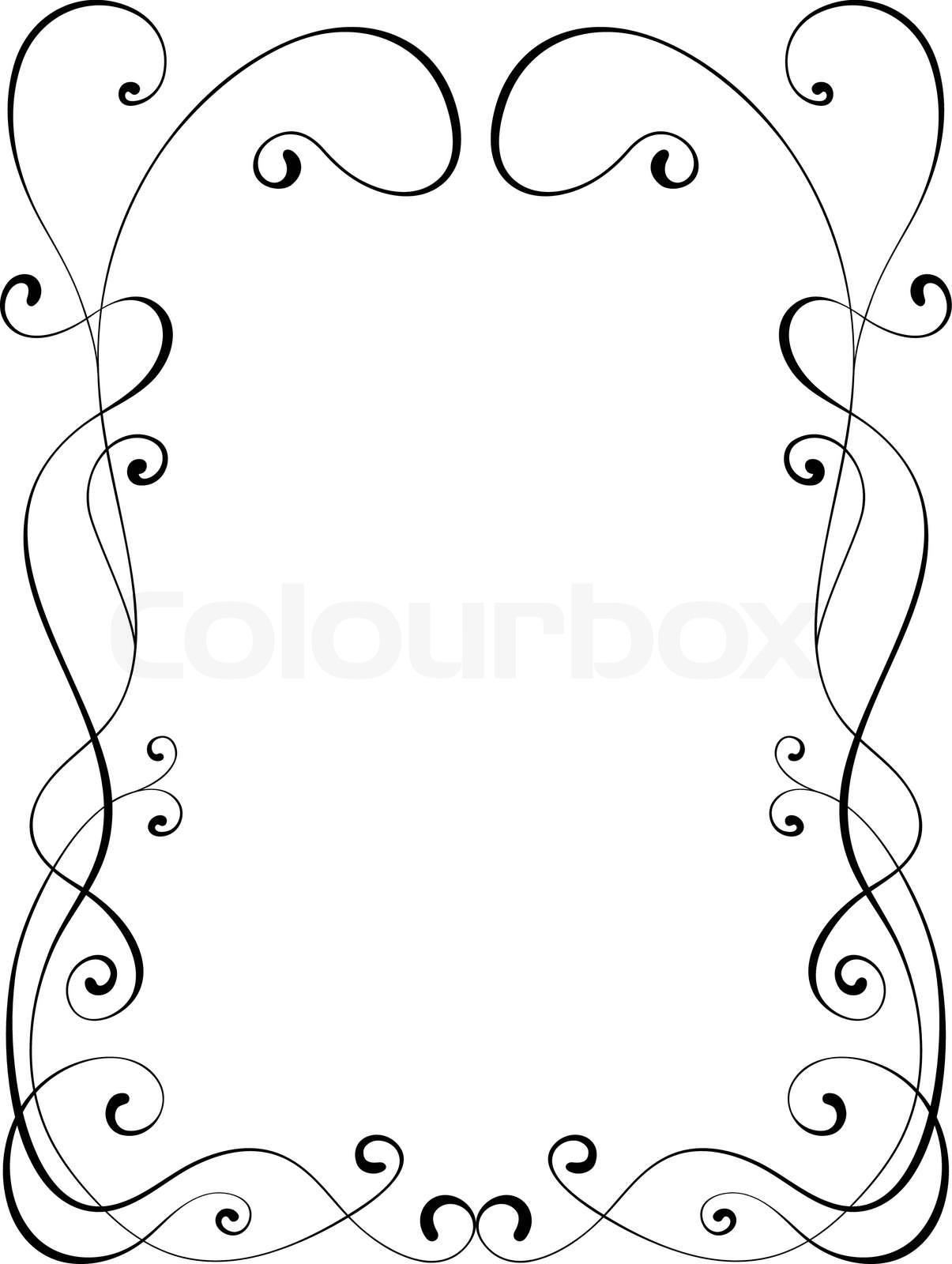 calligraphy ornamental decorative frame | Stock vector | Colourbox