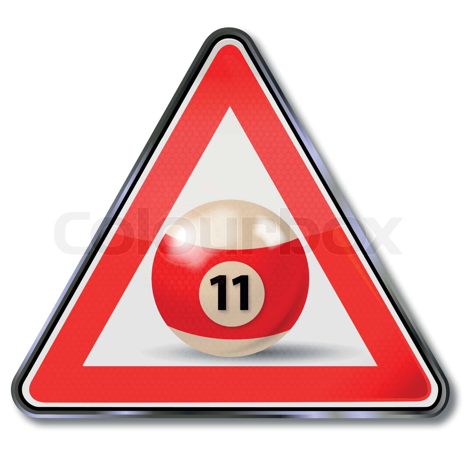 Schild Billardkugel Nummer 11 | Stock-Vektor | Colourbox