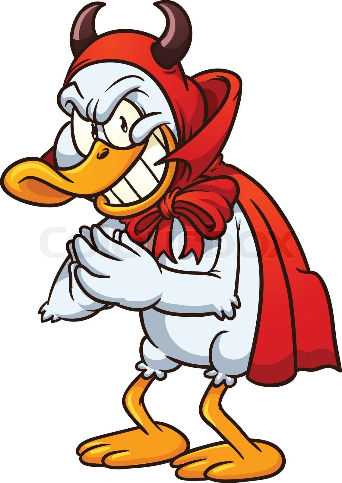 Devil duck | Stock vector | Colourbox
