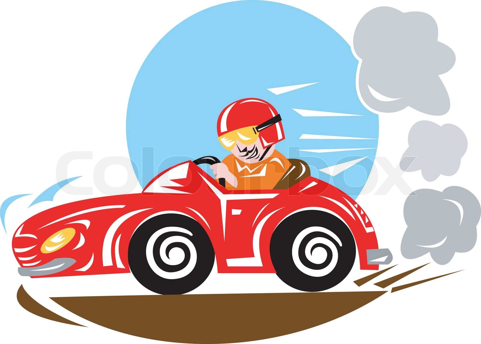 Rennwagen-Fahrer | Stock-Vektor | Colourbox