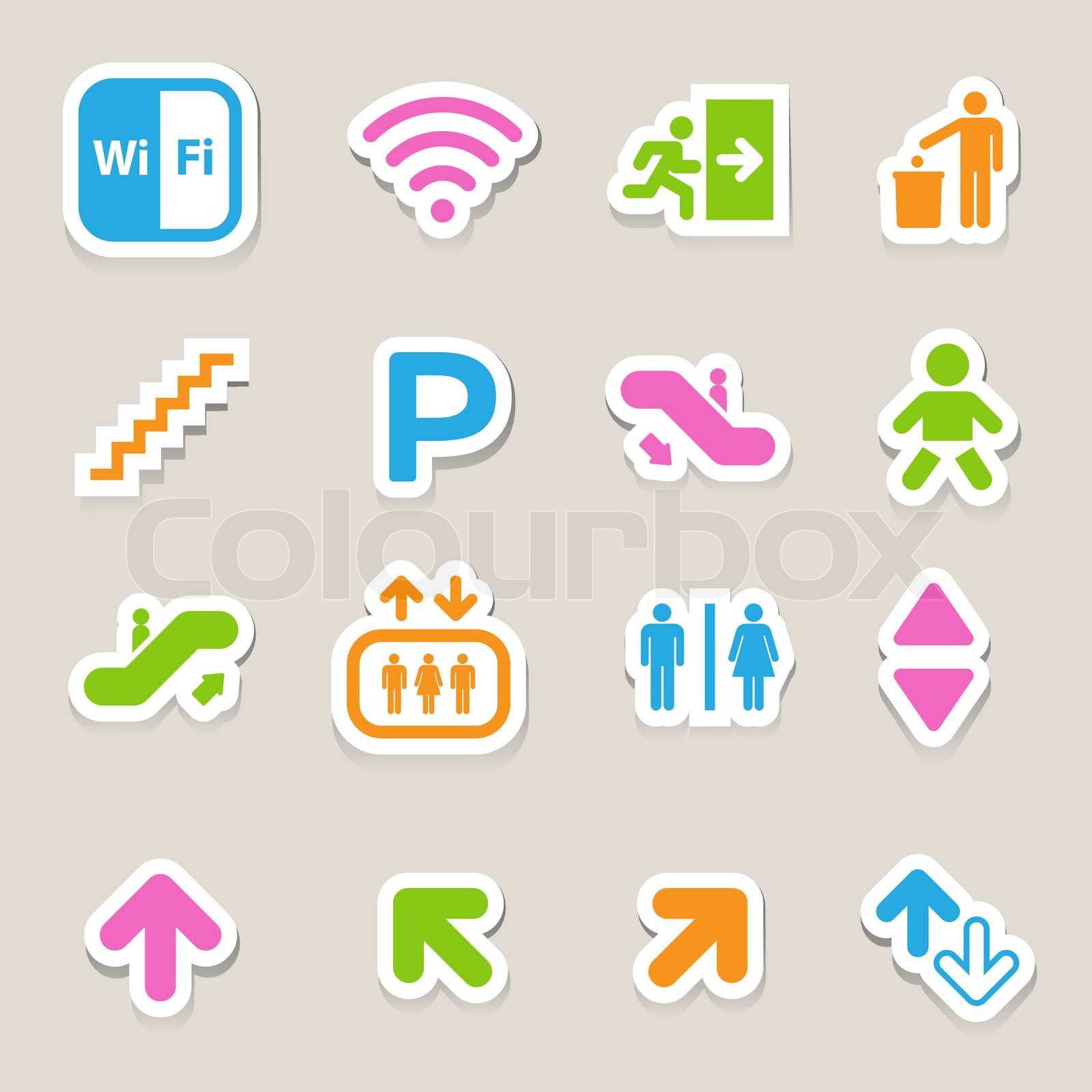 Public icons set | Stock vector | Colourbox