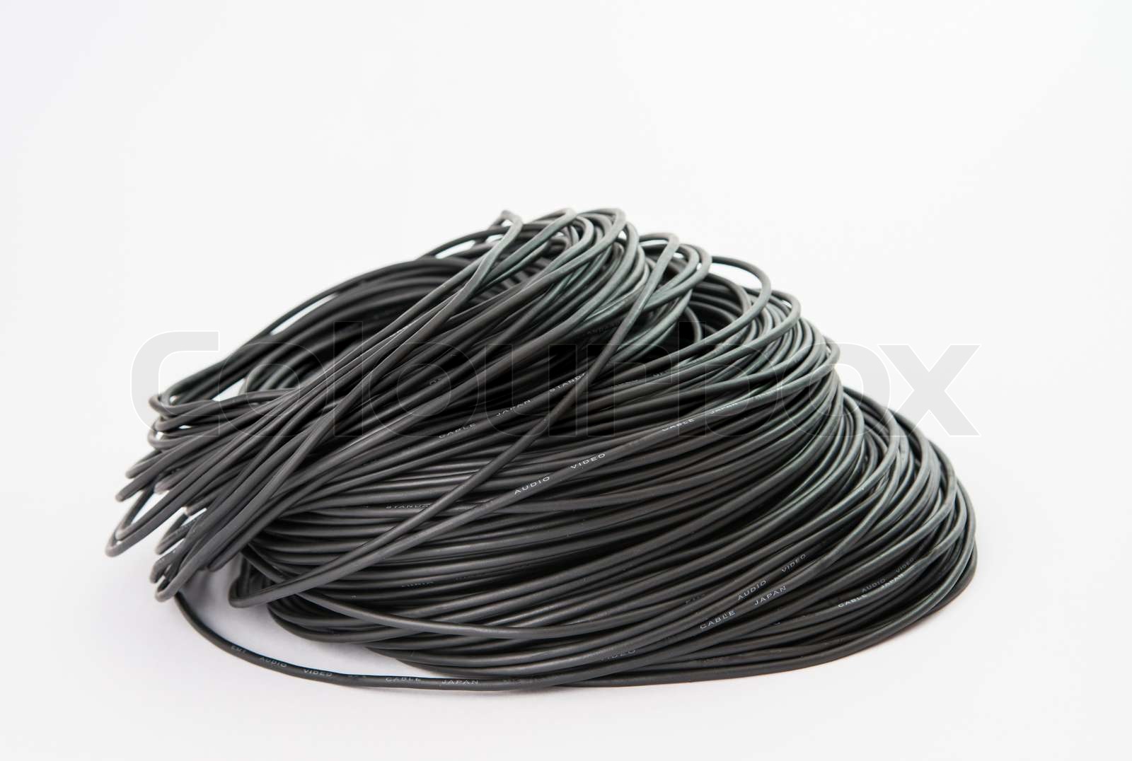 black cable isolated | Stock image | Colourbox