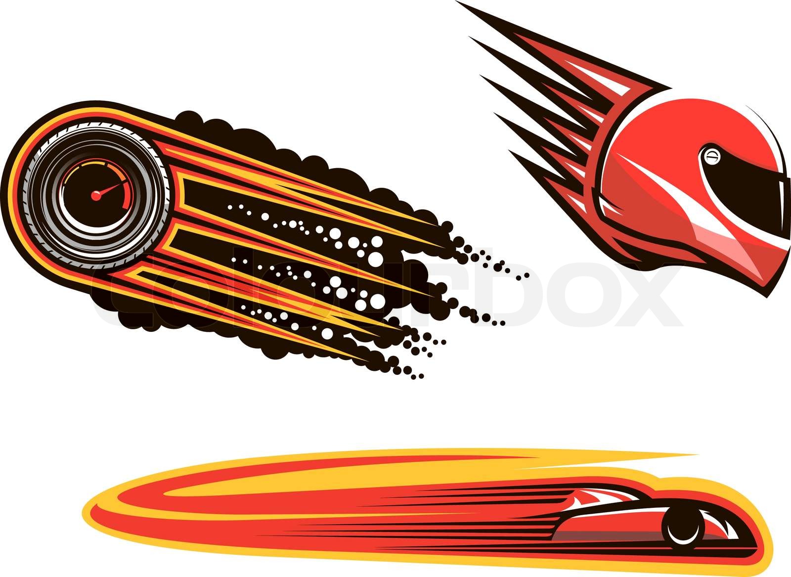 Racing sport elements and icons | Stock vector | Colourbox