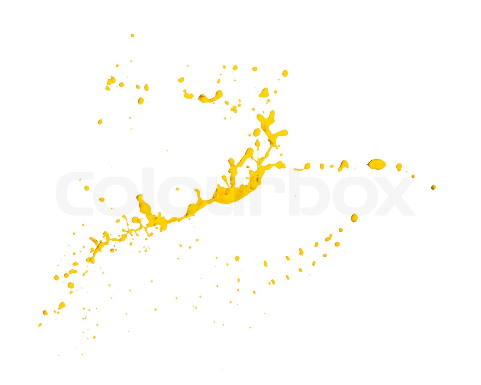 yellow paint splash | Stock image | Colourbox