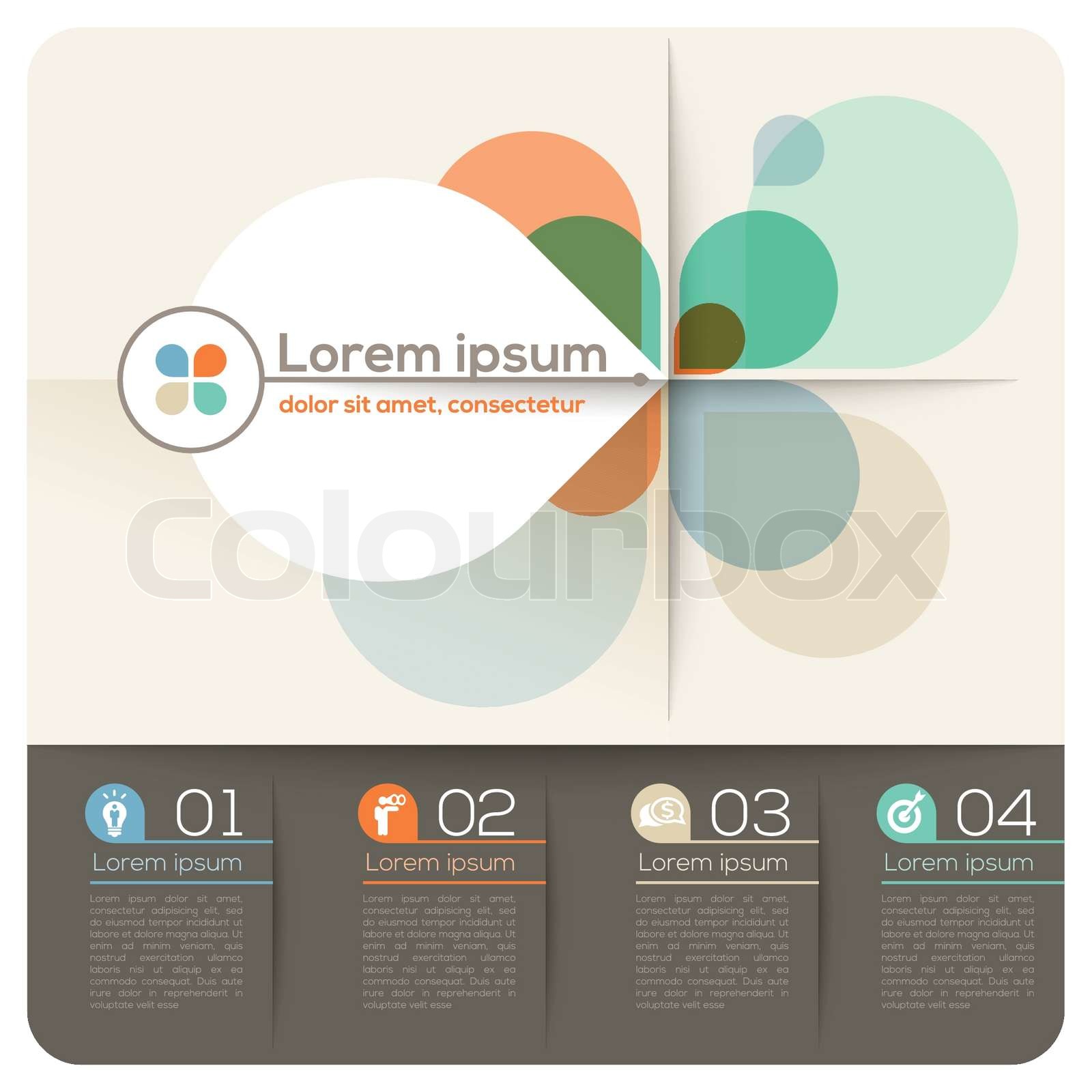 Petal Abstract Design Layout | Stock vector | Colourbox