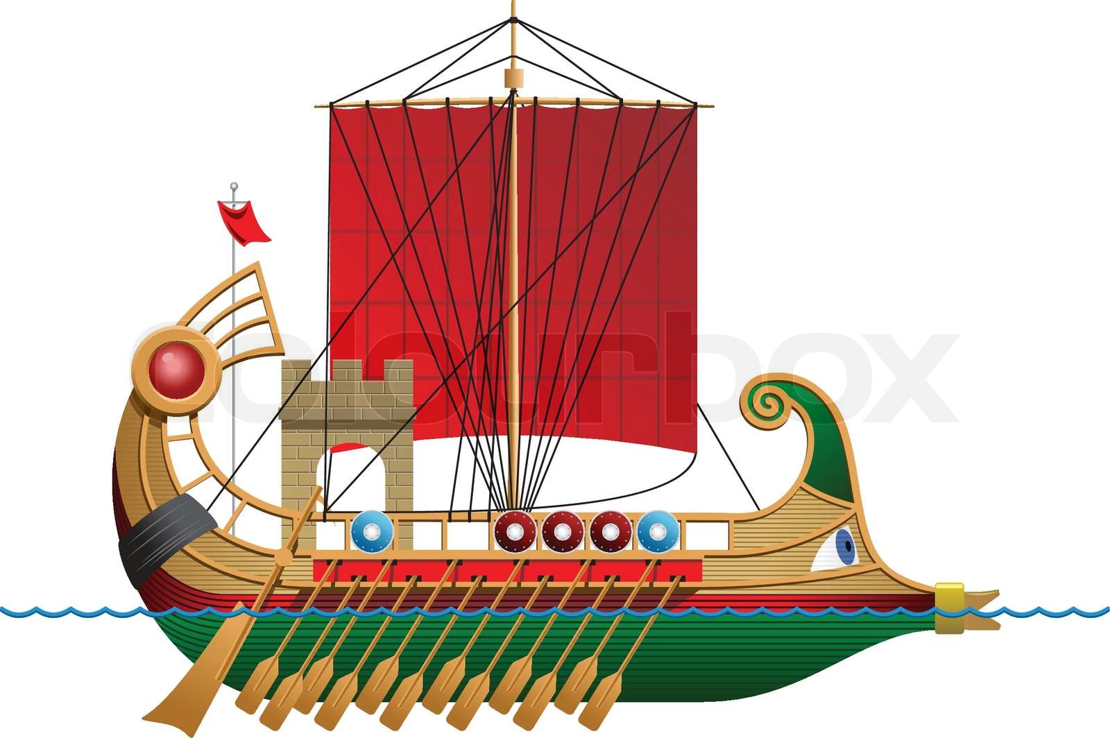 Bireme | Stock vector | Colourbox