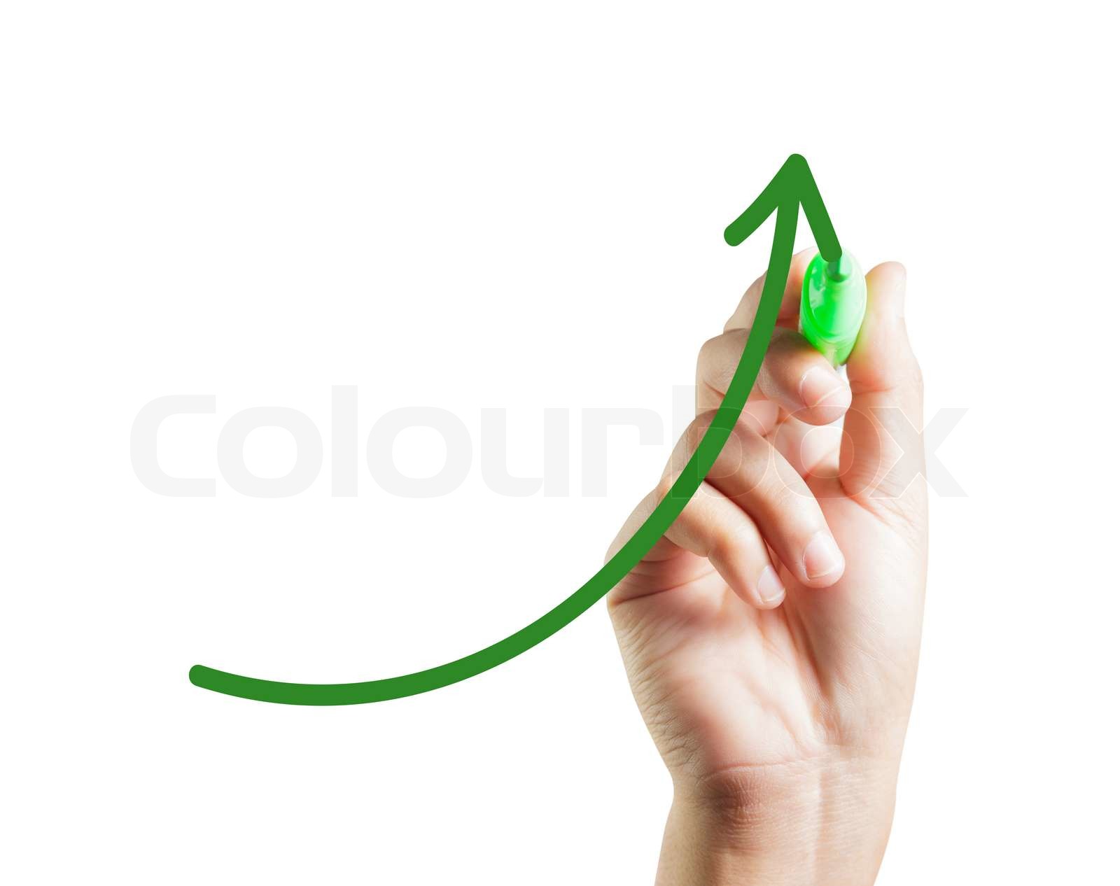 Hand-Zeichnung ein Pfeil | Stock Bild | Colourbox