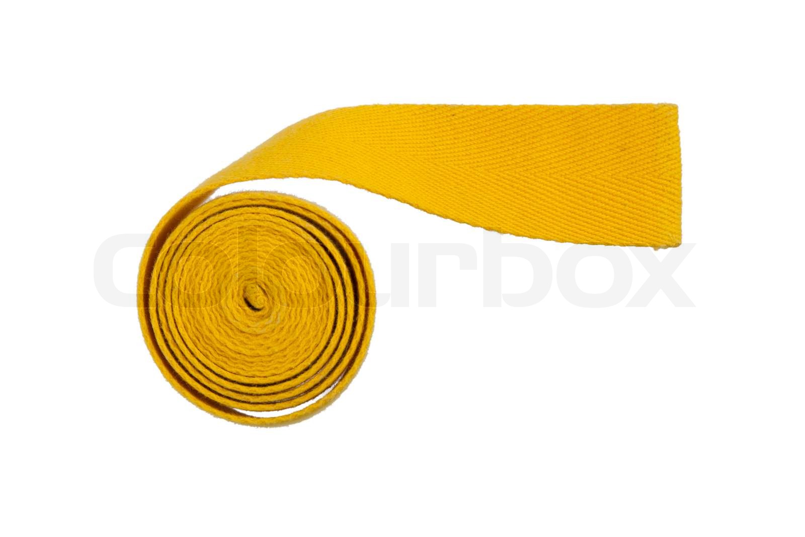 Yellow belt isolated | Stock image | Colourbox