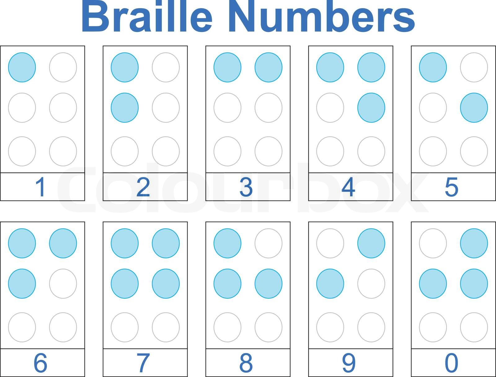 Braille Numbers | Stock vector | Colourbox