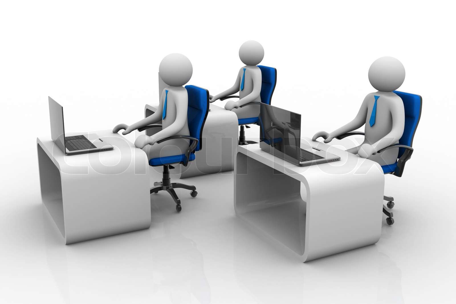 3d people IT team work | Stock image | Colourbox