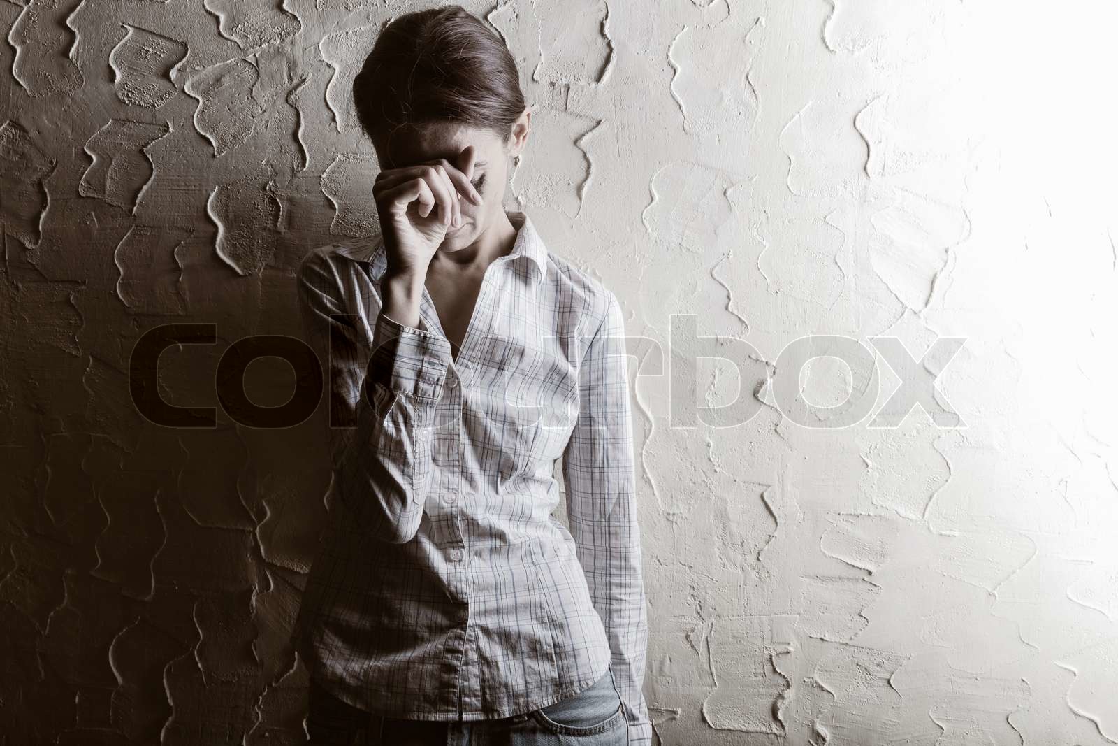 Crying woman | Stock image | Colourbox