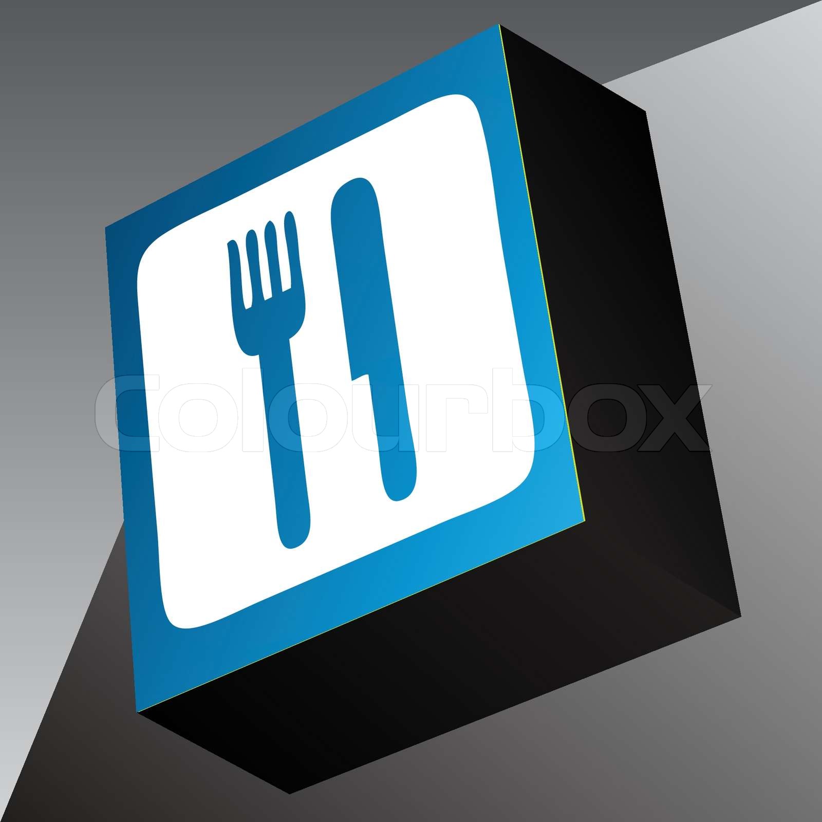 Informationen Cube Restaurant | Stock-Vektor | Colourbox