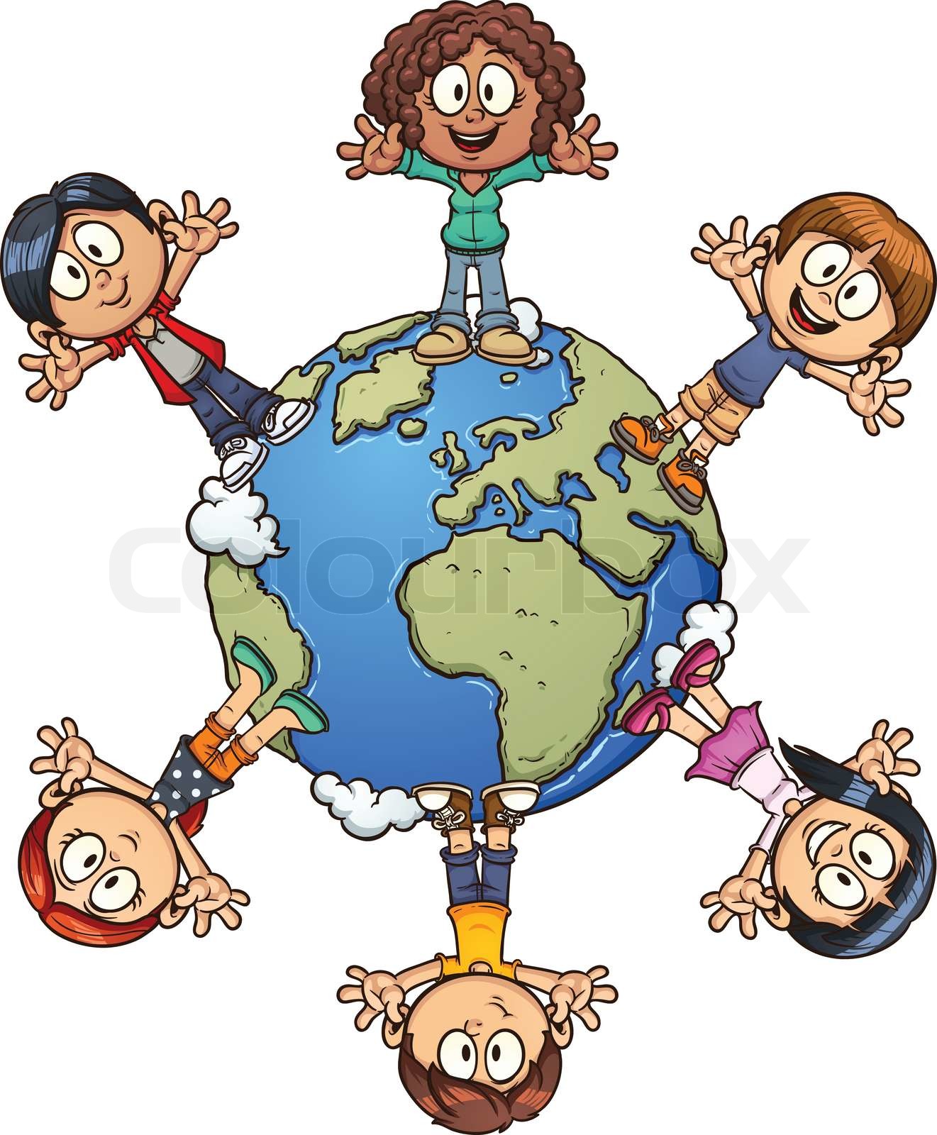 Kids around the world | Stock vector | Colourbox