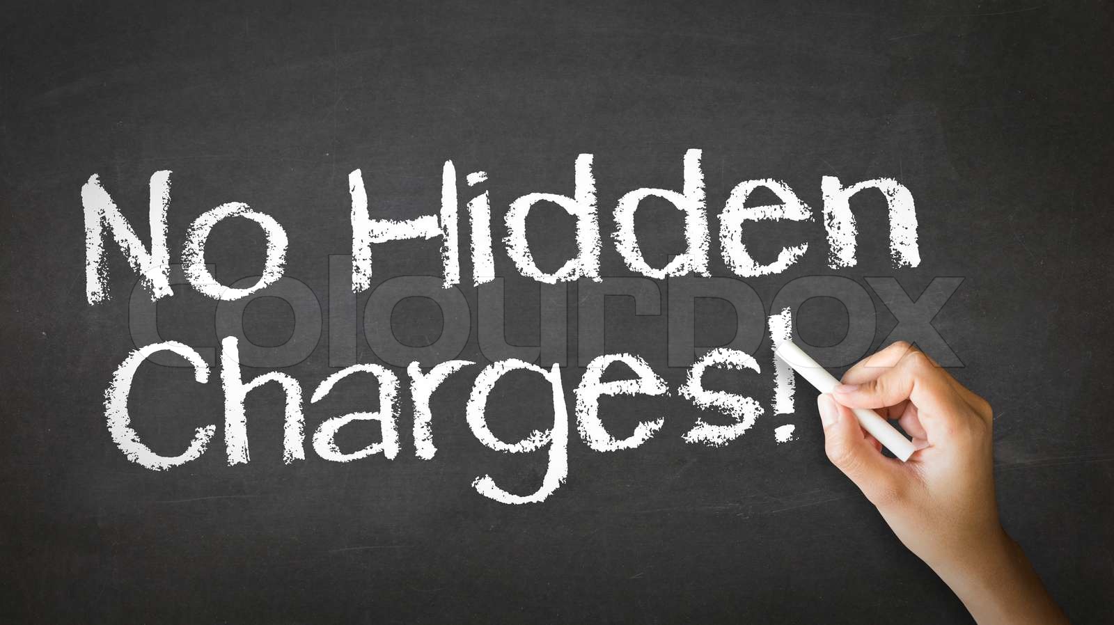 No Hidden Charges Chalk Illustration | Stock image | Colourbox