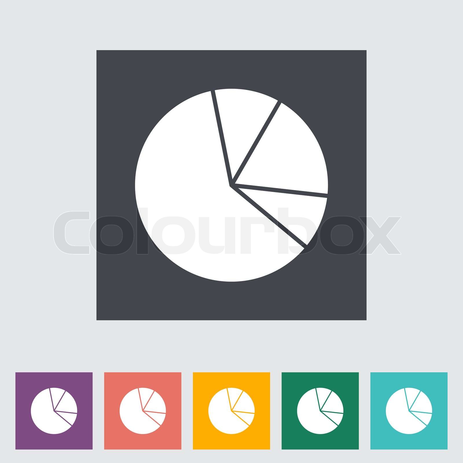 Graph single flat icon | Stock vector | Colourbox