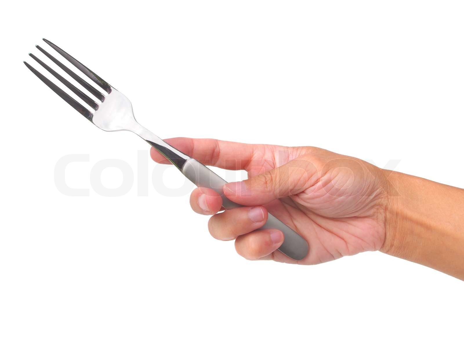hand hold fork | Stock image | Colourbox