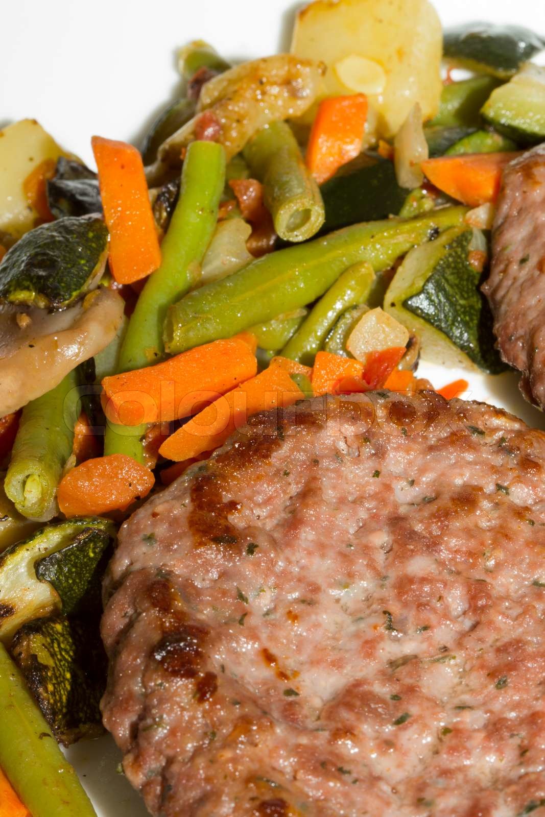 Burgers with vegetables | Stock image | Colourbox