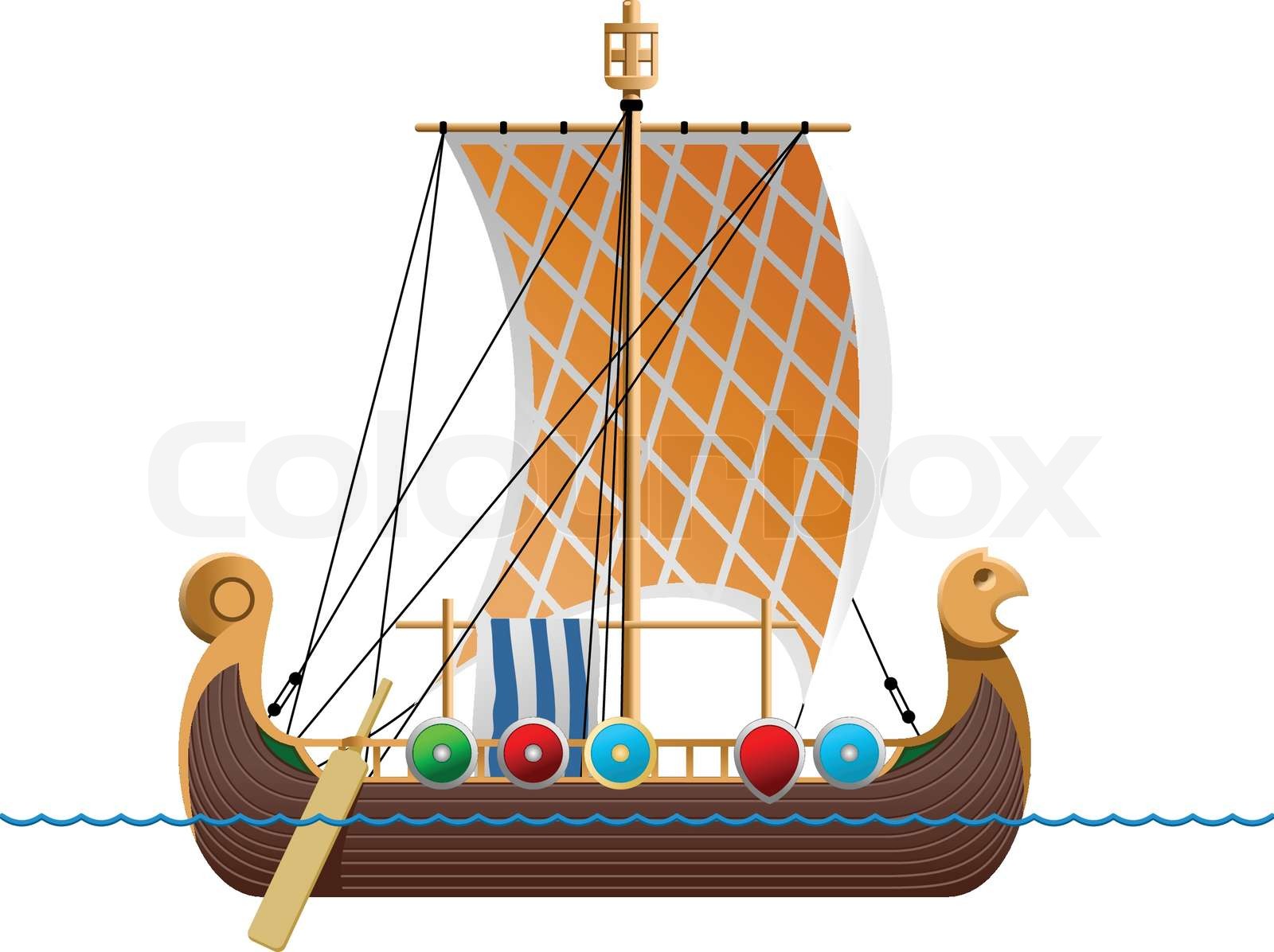 Viking ship | Stock vector | Colourbox
