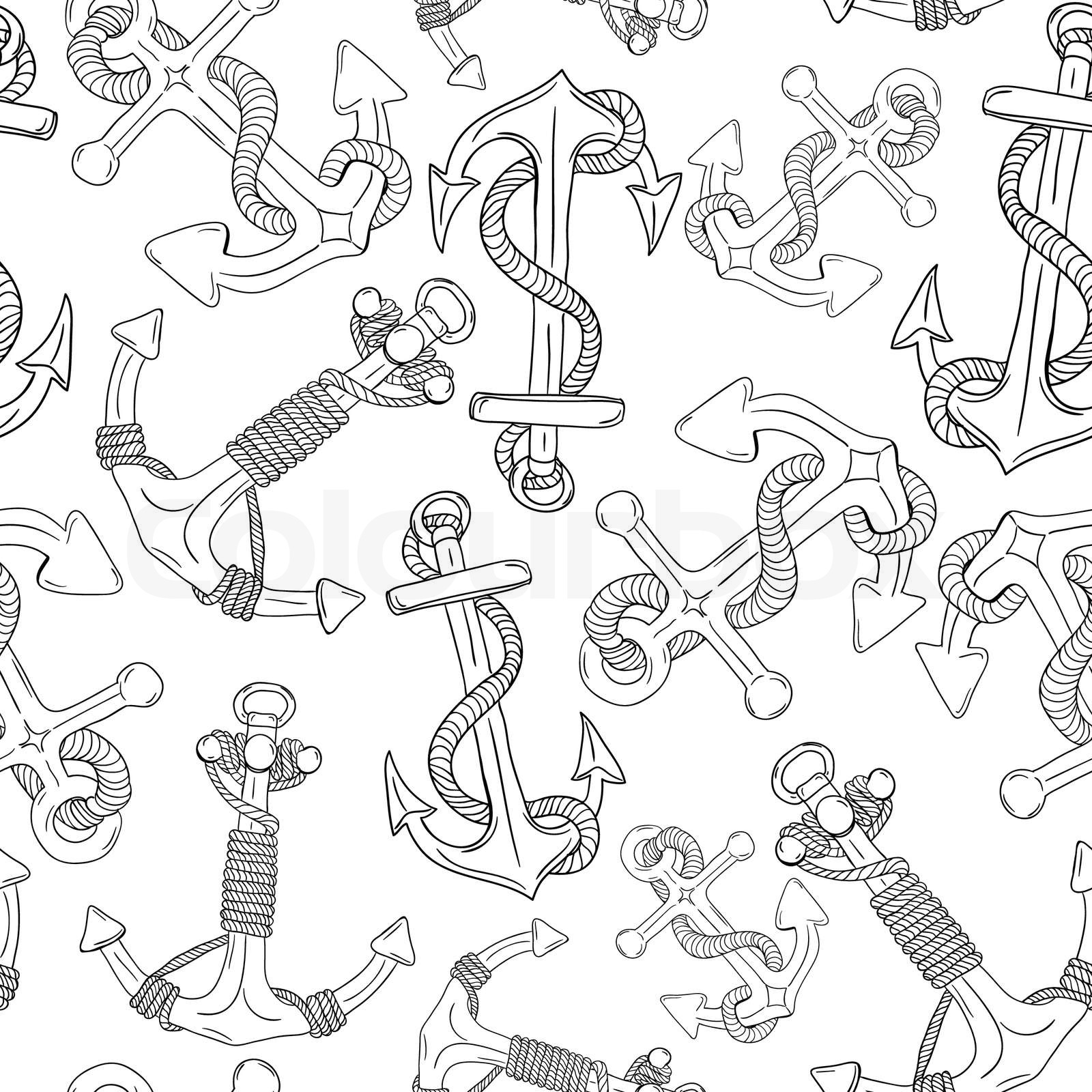 Anchors Seamless Pattern | Stock vector | Colourbox