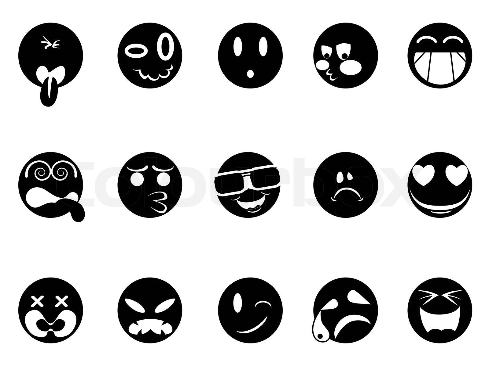 black face icons | Stock vector | Colourbox