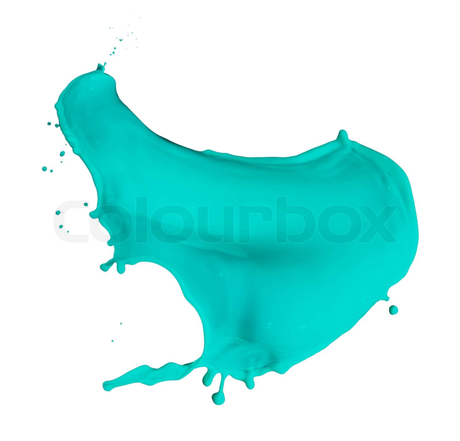 turquoise paint splash | Stock image | Colourbox
