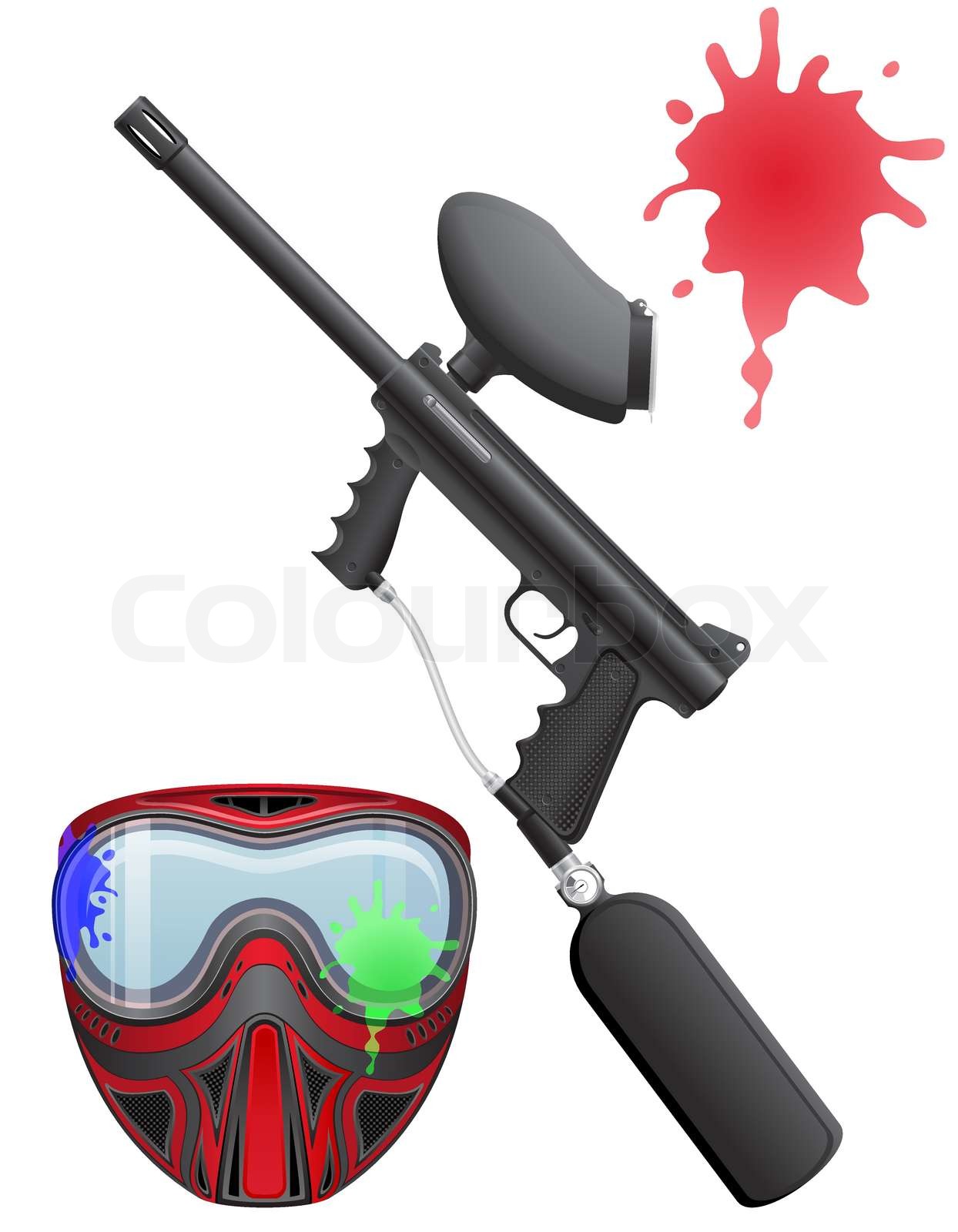 Paintball set Vektor-illustration | Stock-Vektor | Colourbox