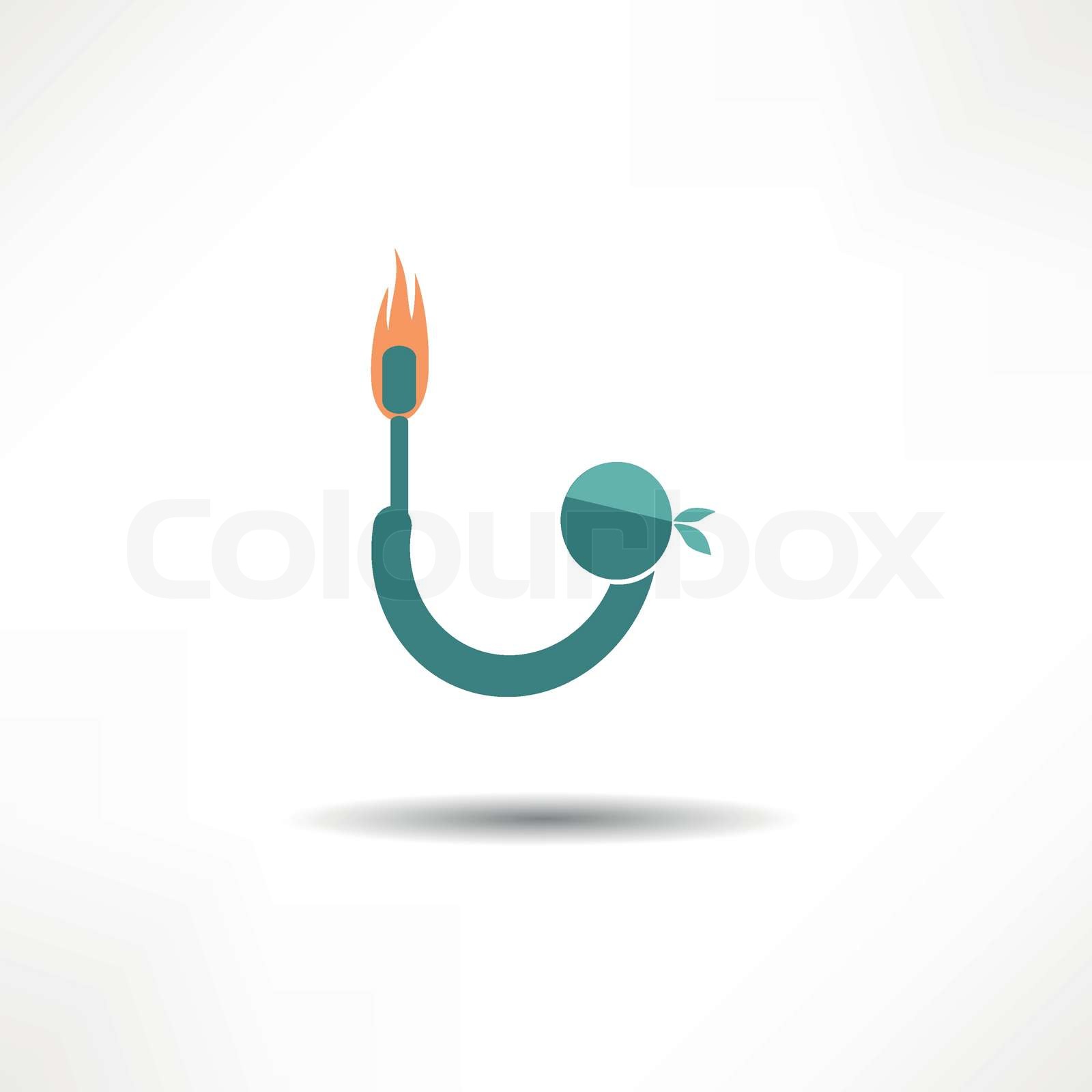 man with torch | Stock vector | Colourbox