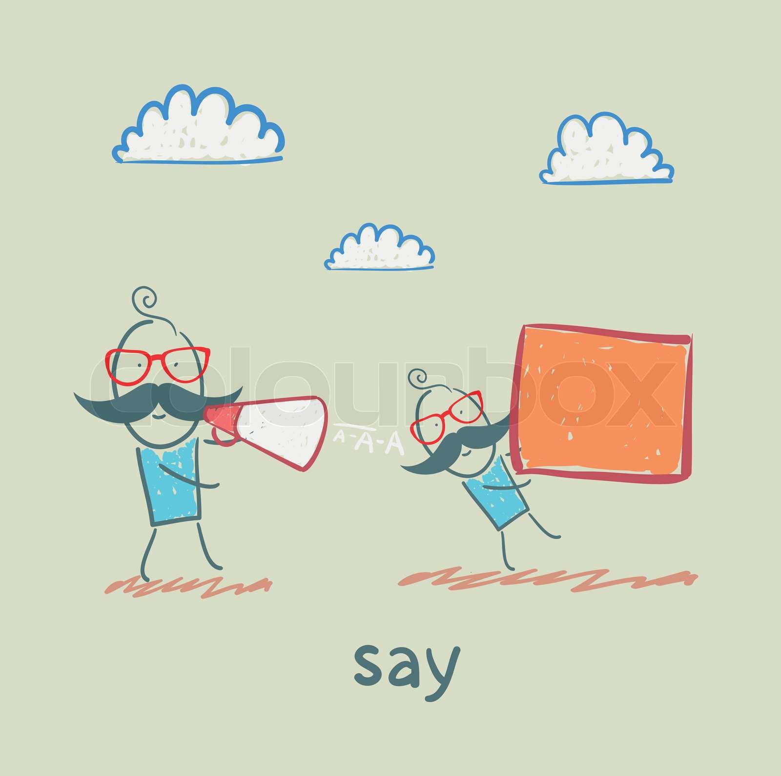 say | Stock vector | Colourbox