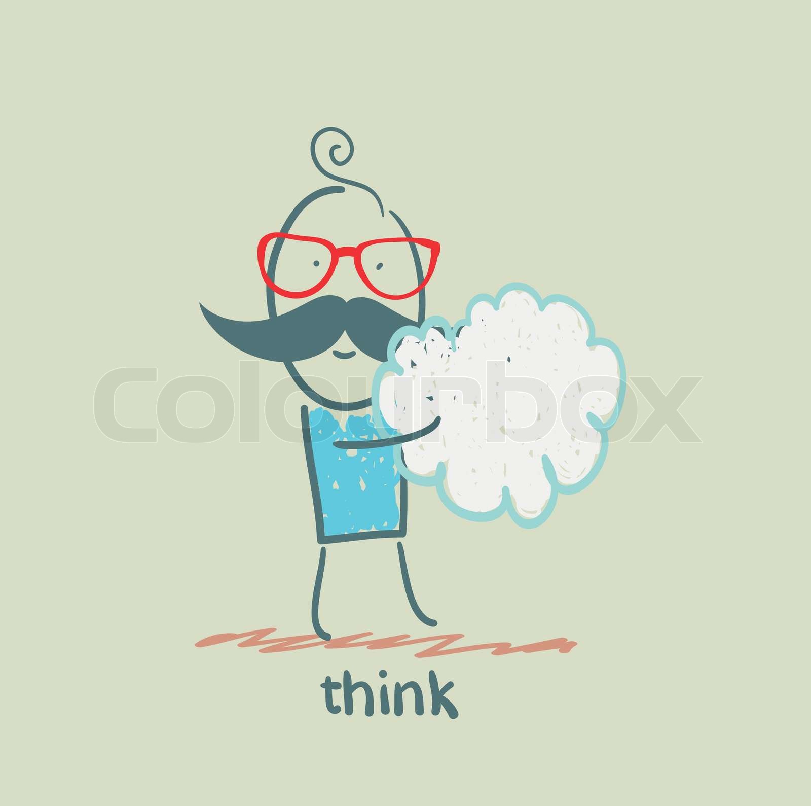 think | Stock vector | Colourbox
