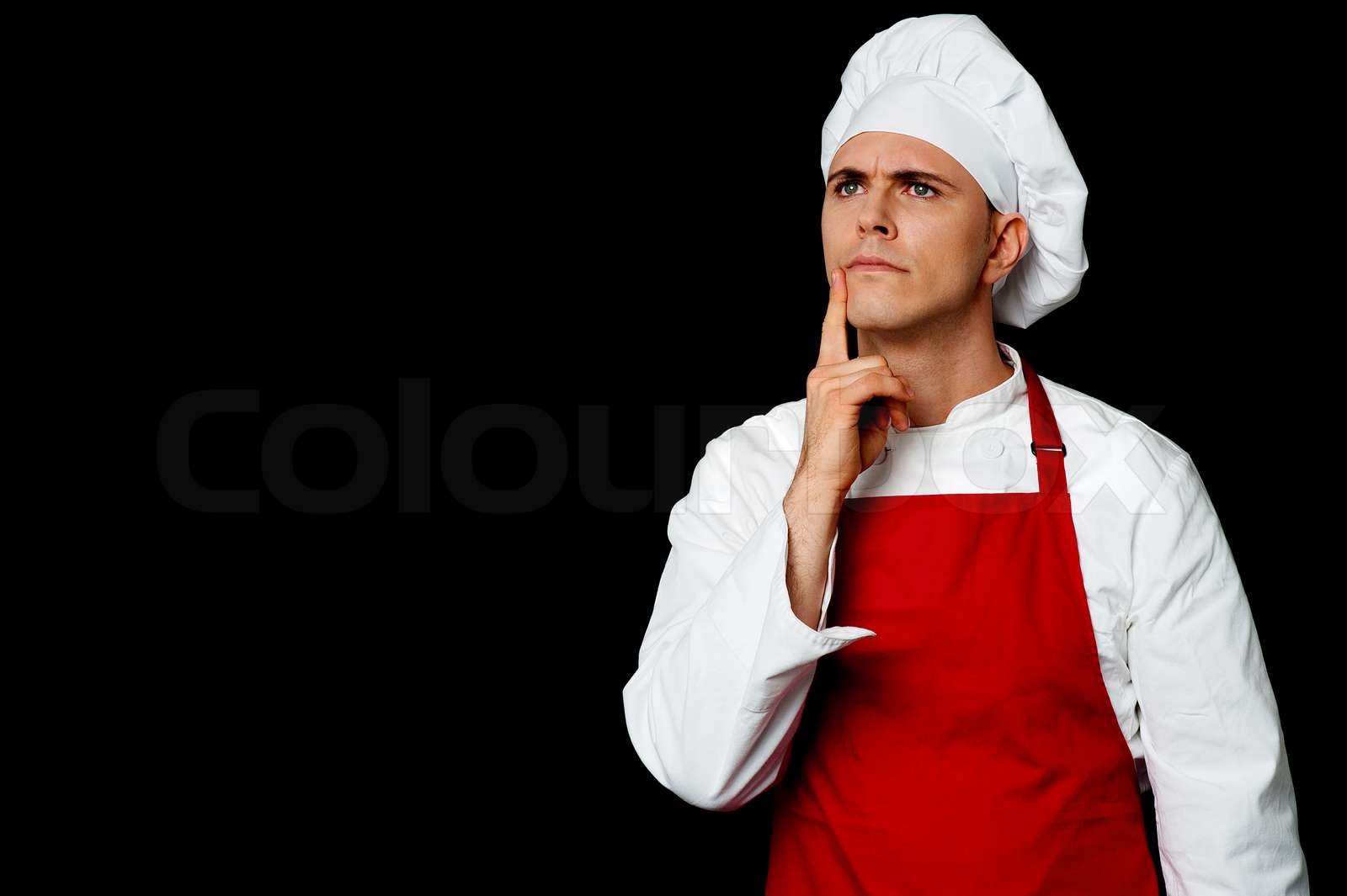 Skilled chef thinking something | Stock image | Colourbox