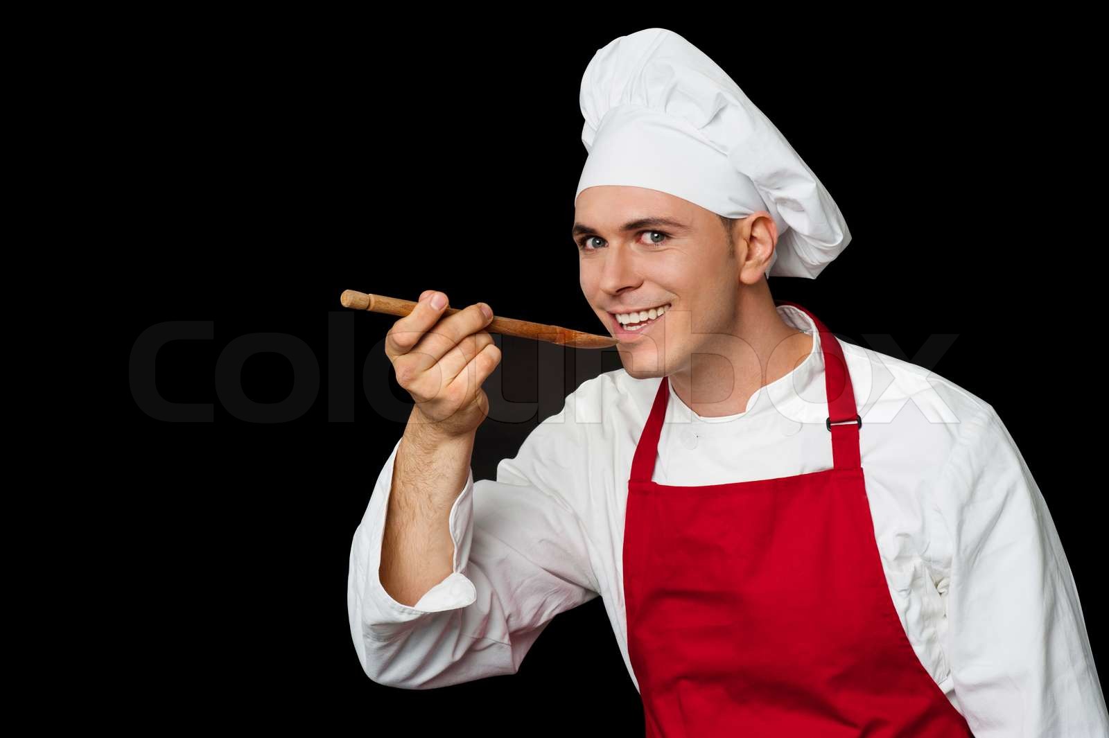 Expert chef tasting the dish | Stock image | Colourbox