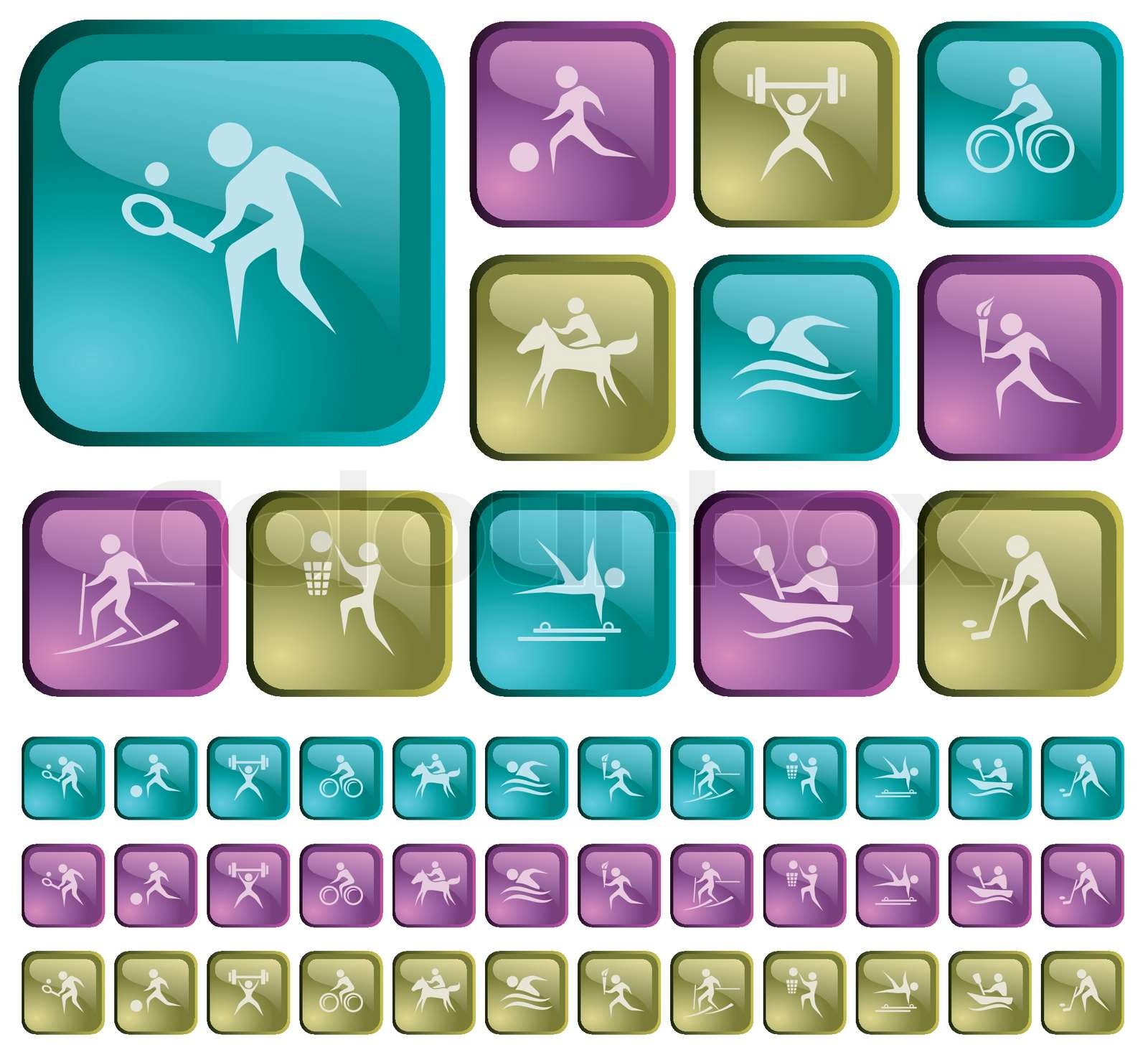 Sport buttons | Stock vector | Colourbox