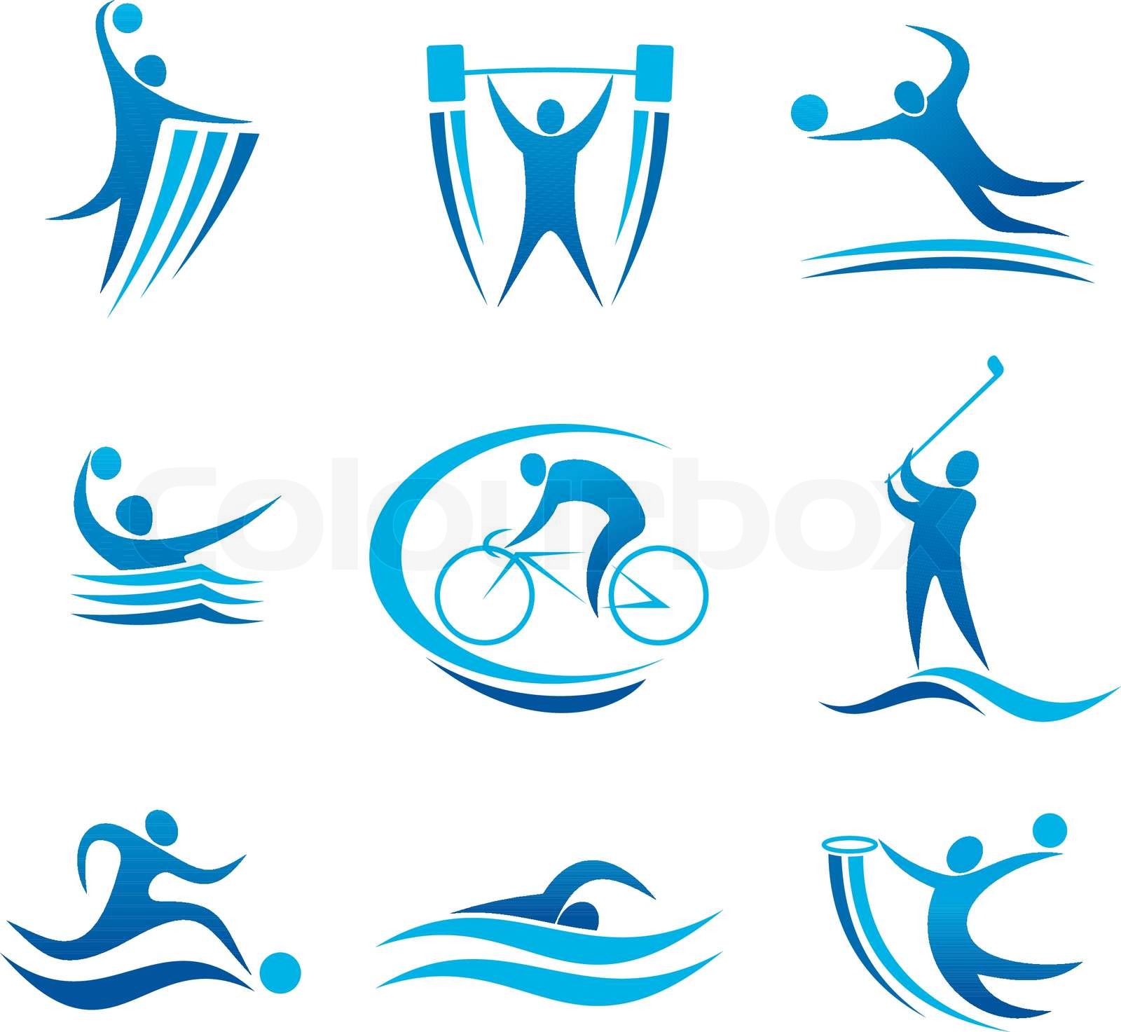 Sport symbols and pictograms | Stock vector | Colourbox