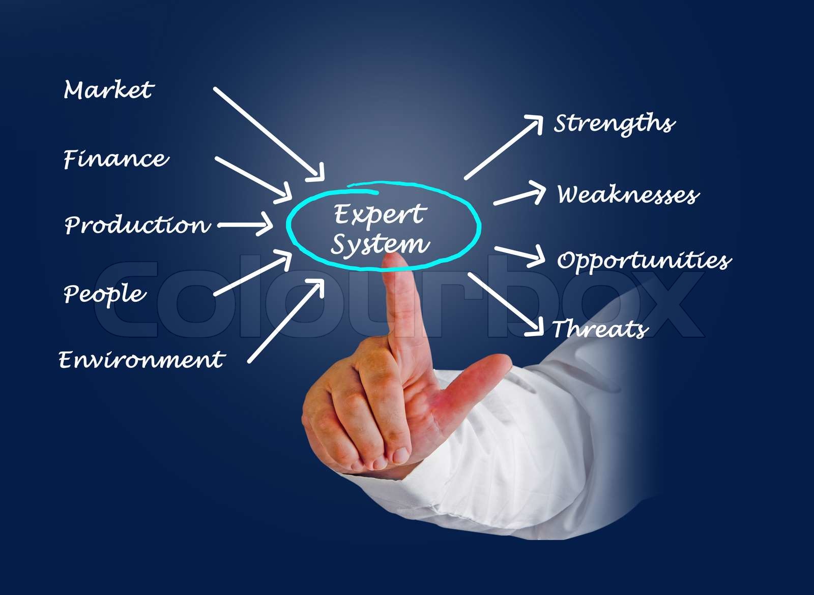 Diagramm der Expertensystem | Stock Bild | Colourbox