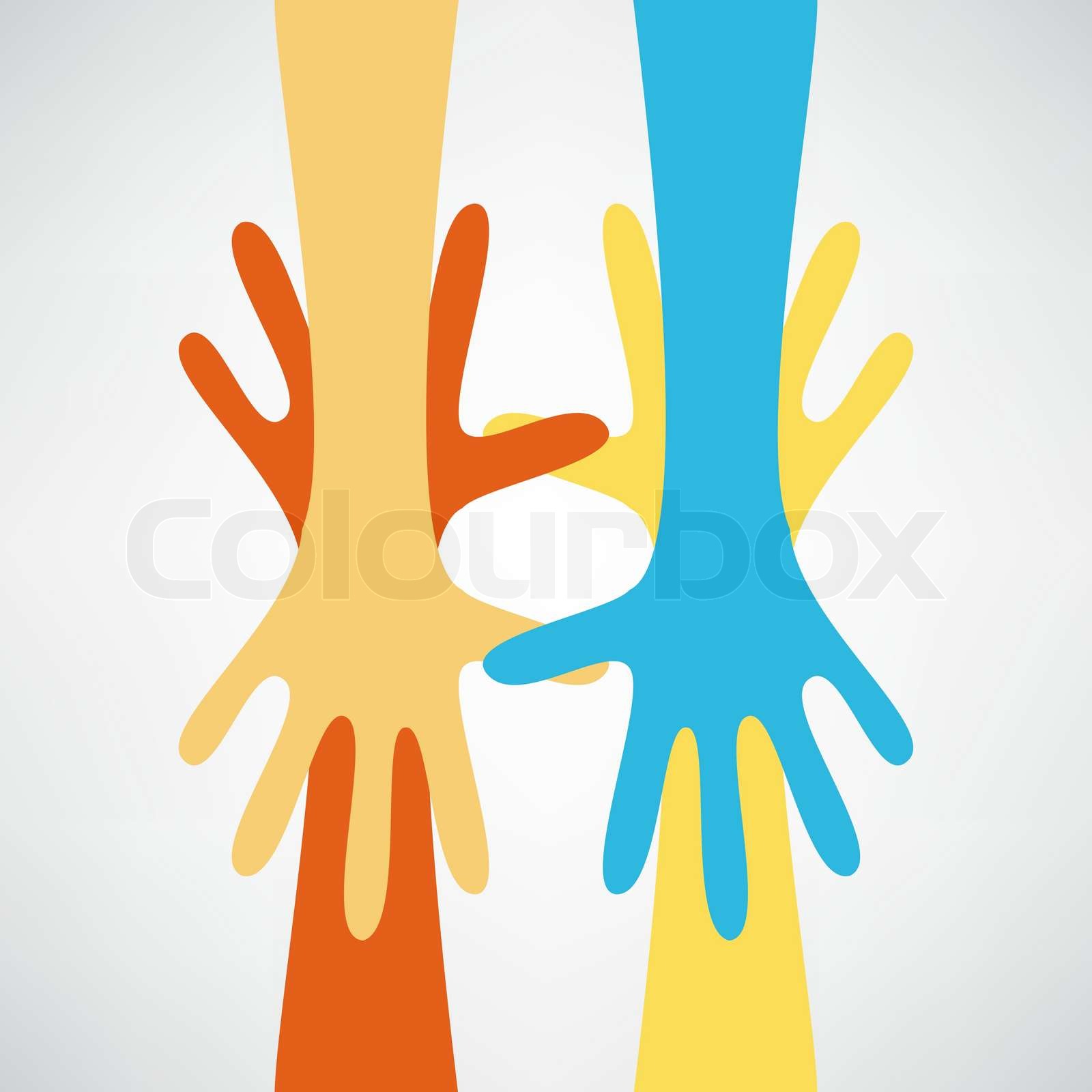hands connecting | Stock vector | Colourbox