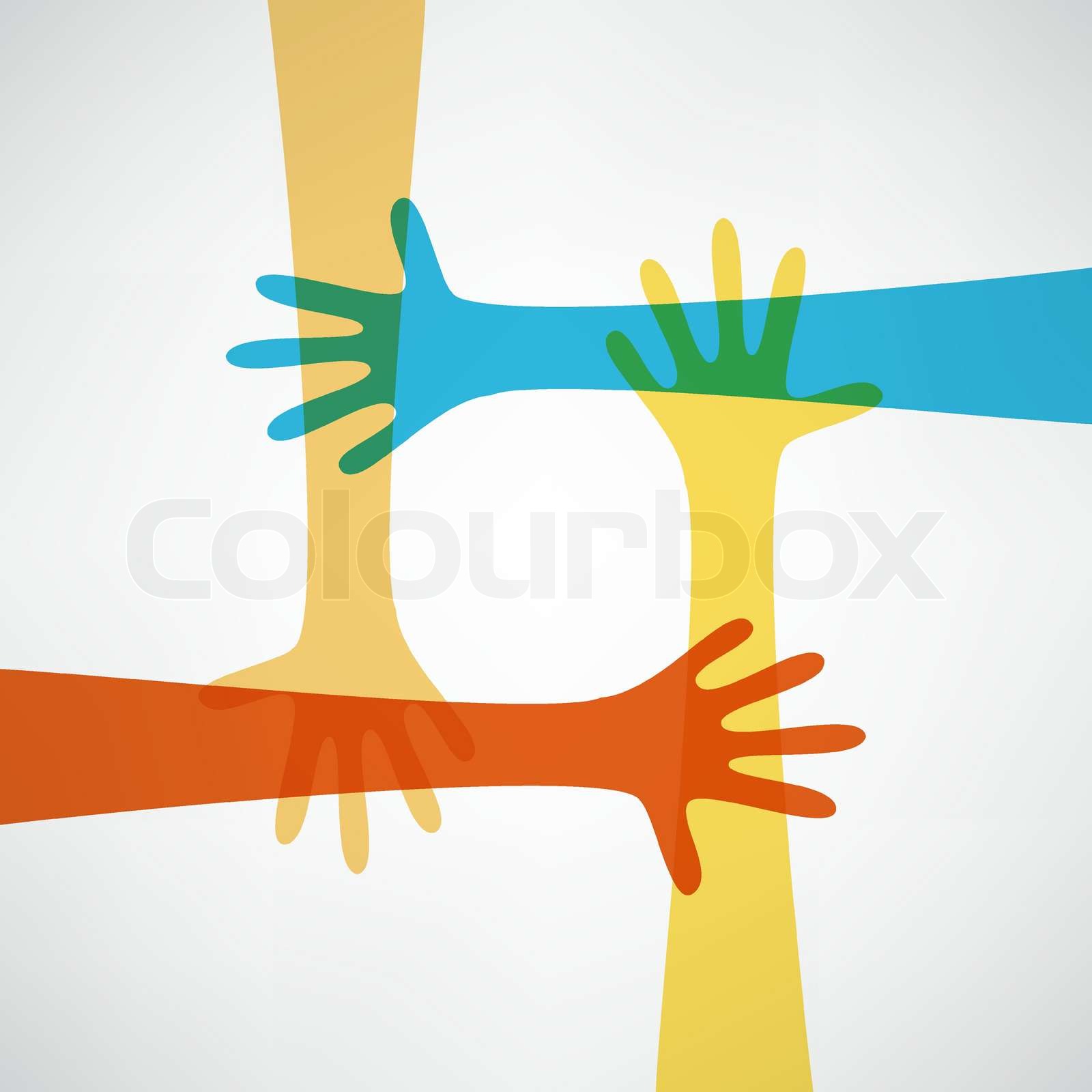 hands connecting | Stock vector | Colourbox