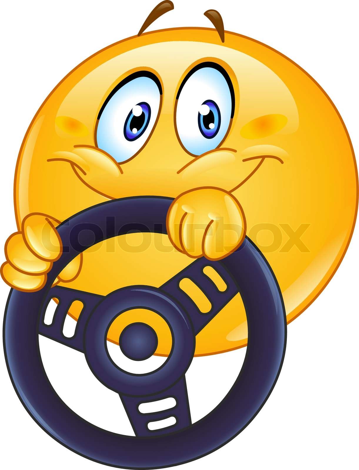 driving emoticon | Stock vector | Colourbox