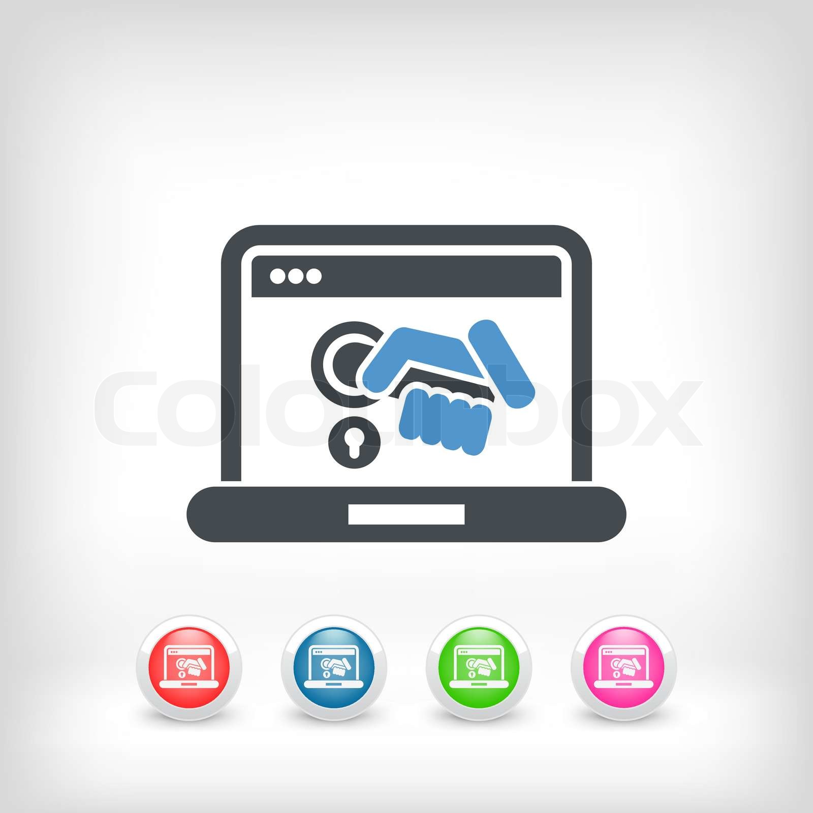 icon, computer, zugang | Stock-Vektor | Colourbox