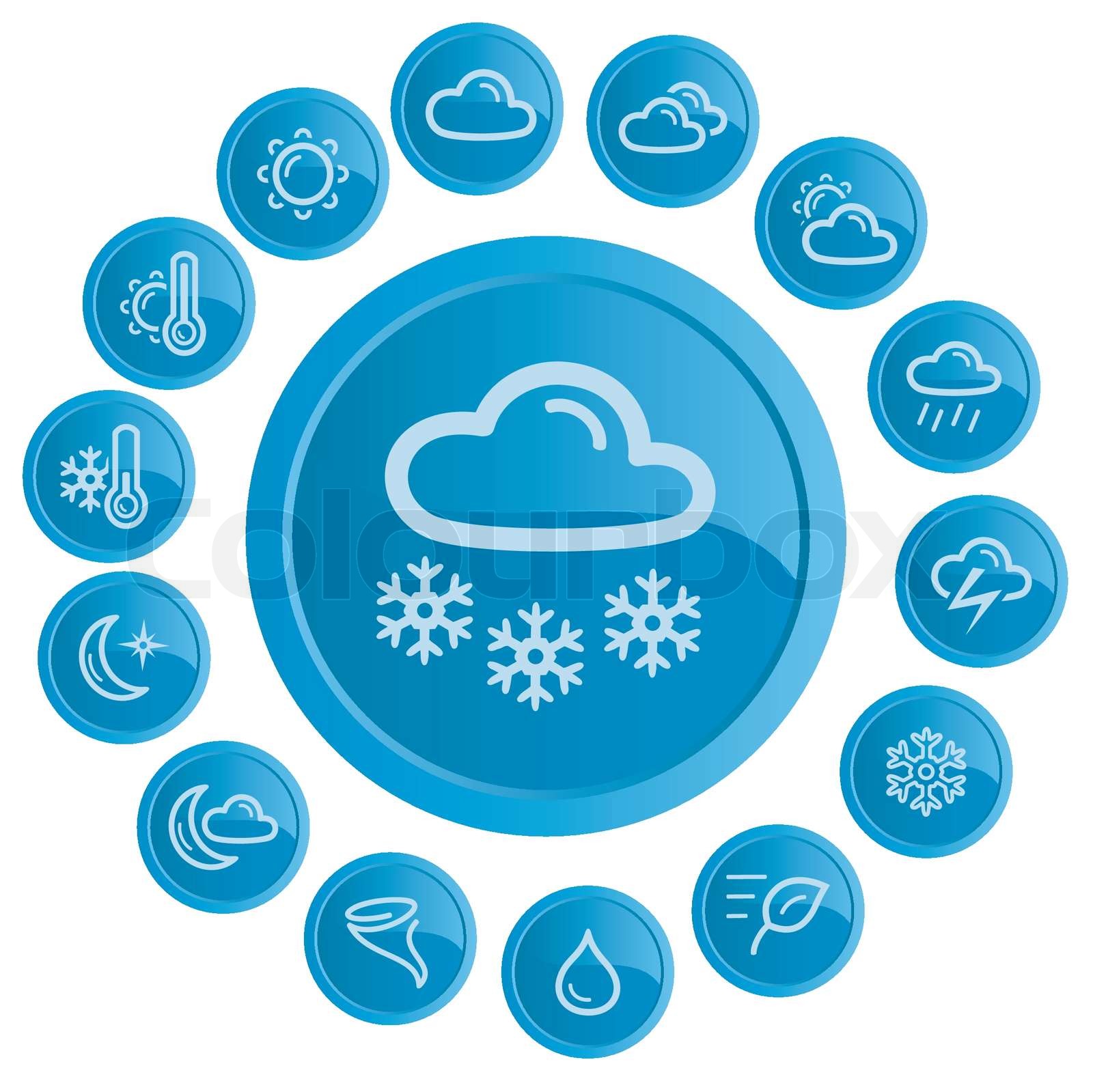 Weather buttons | Stock vector | Colourbox