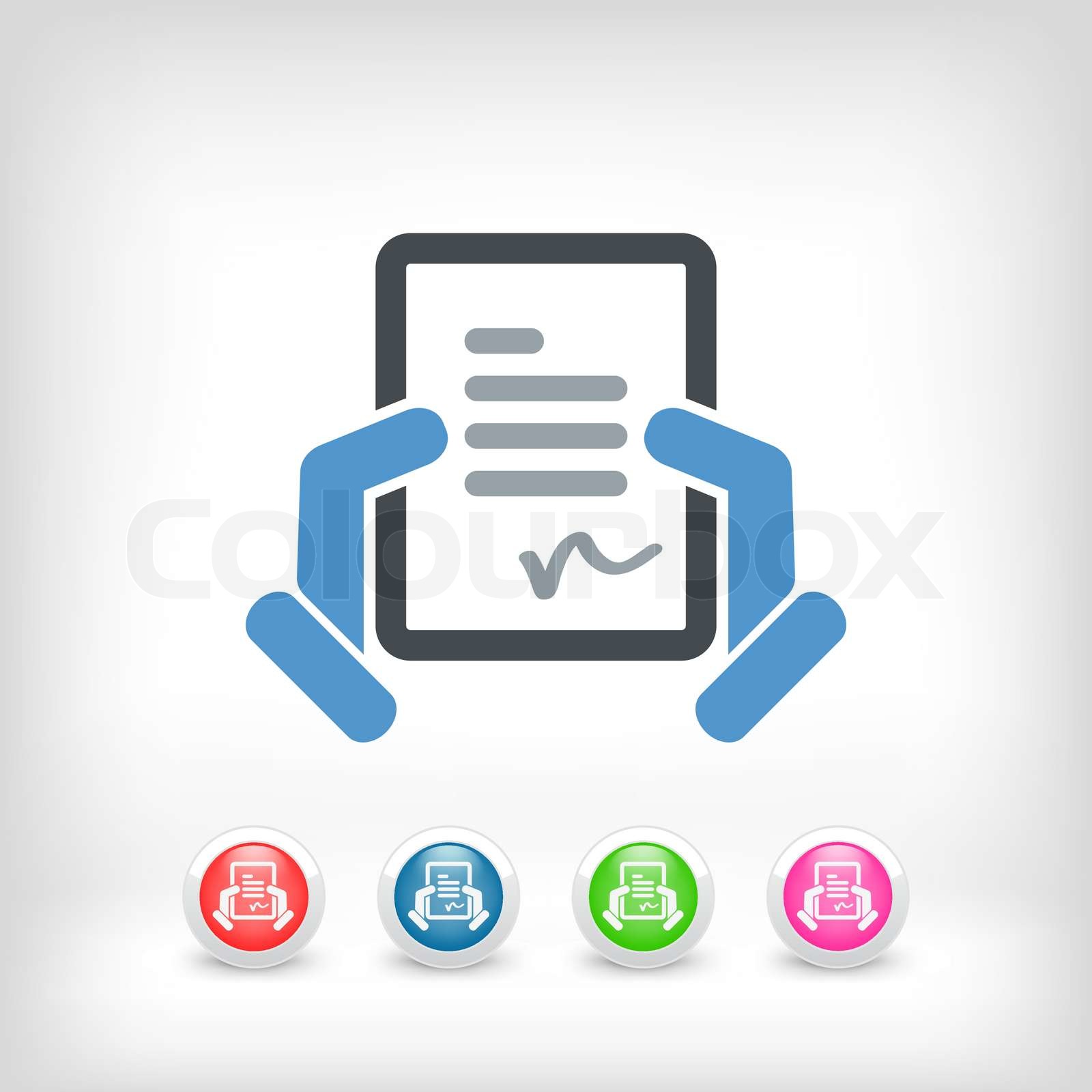 Document signature icon | Stock vector | Colourbox