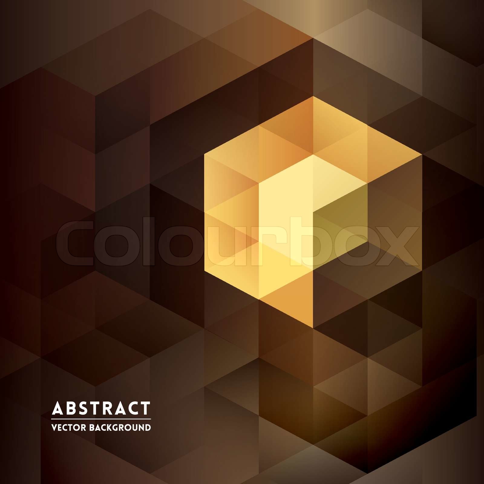 Abstract Isometric Shape Background | Stock vector | Colourbox