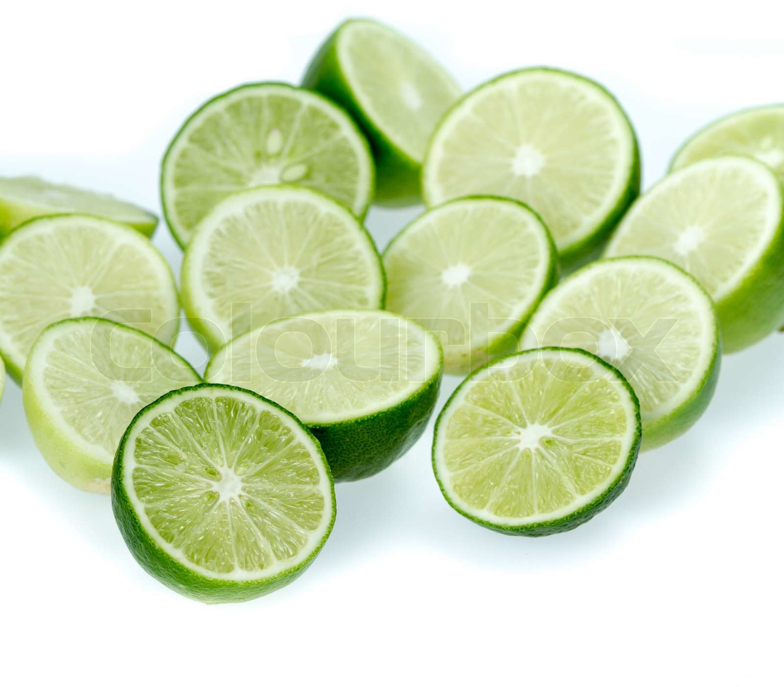 cut limes | Stock image | Colourbox