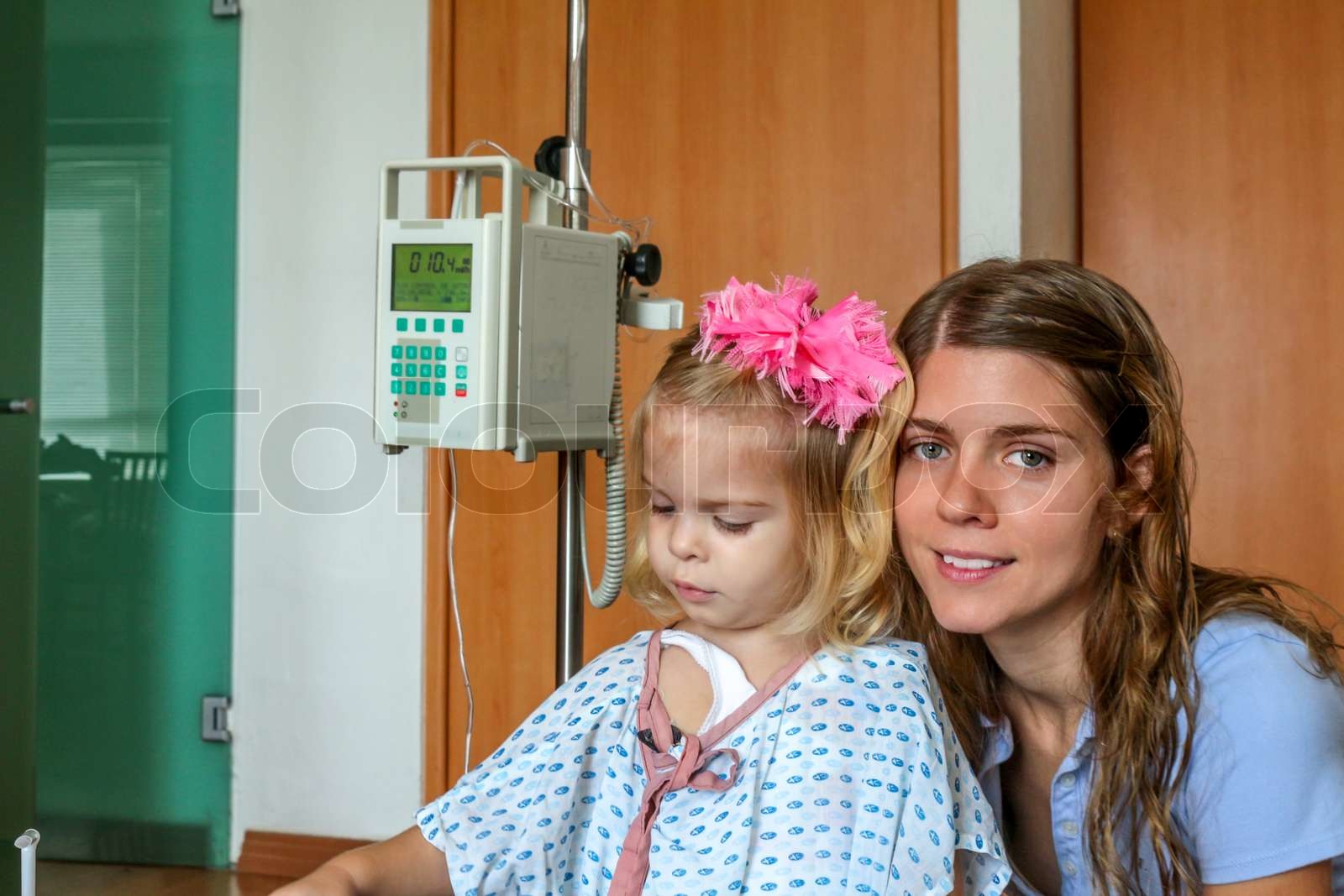 Hospitalized Girl and her Mom | Stock image | Colourbox