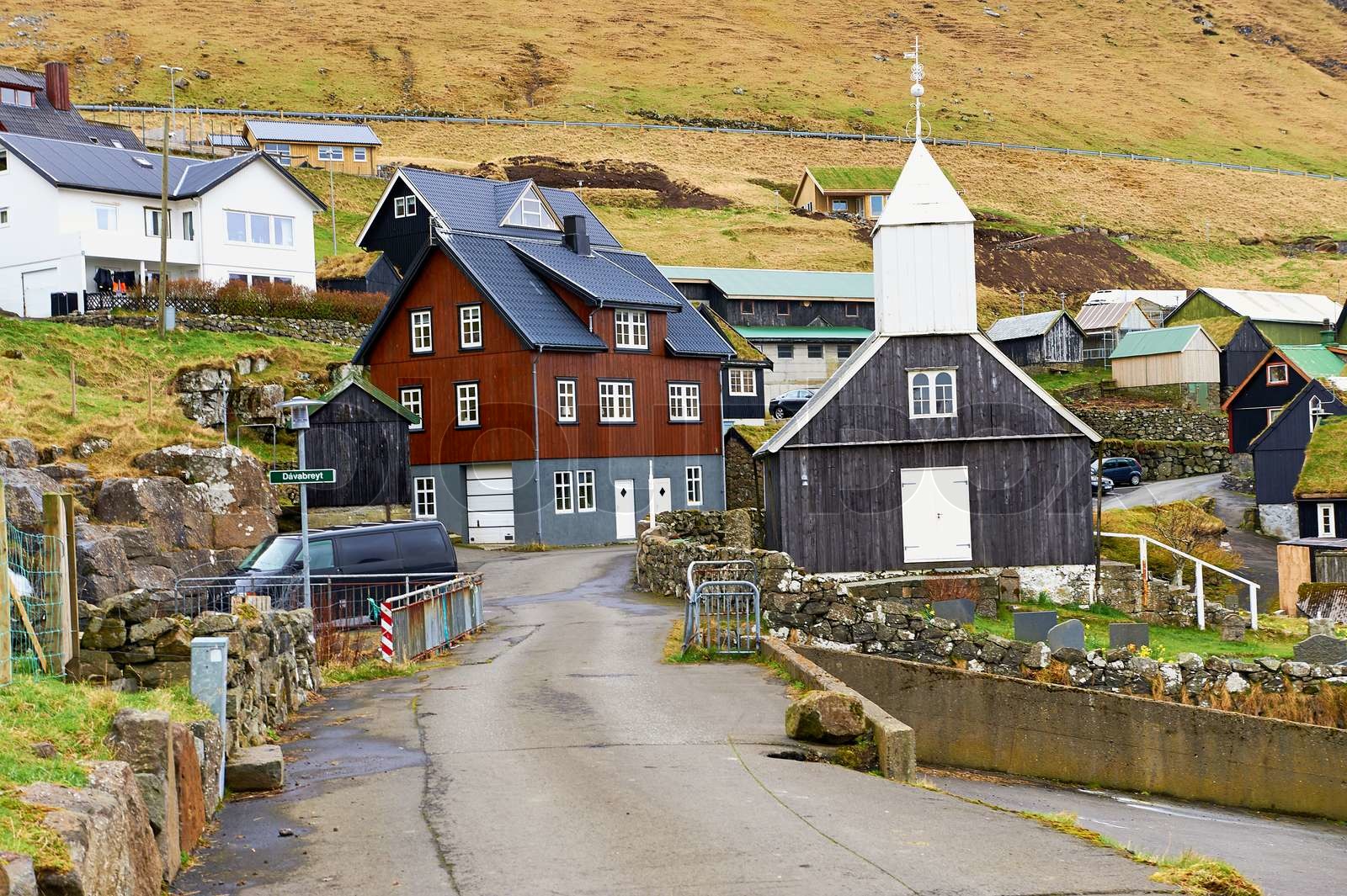Small village church | Stock image | Colourbox